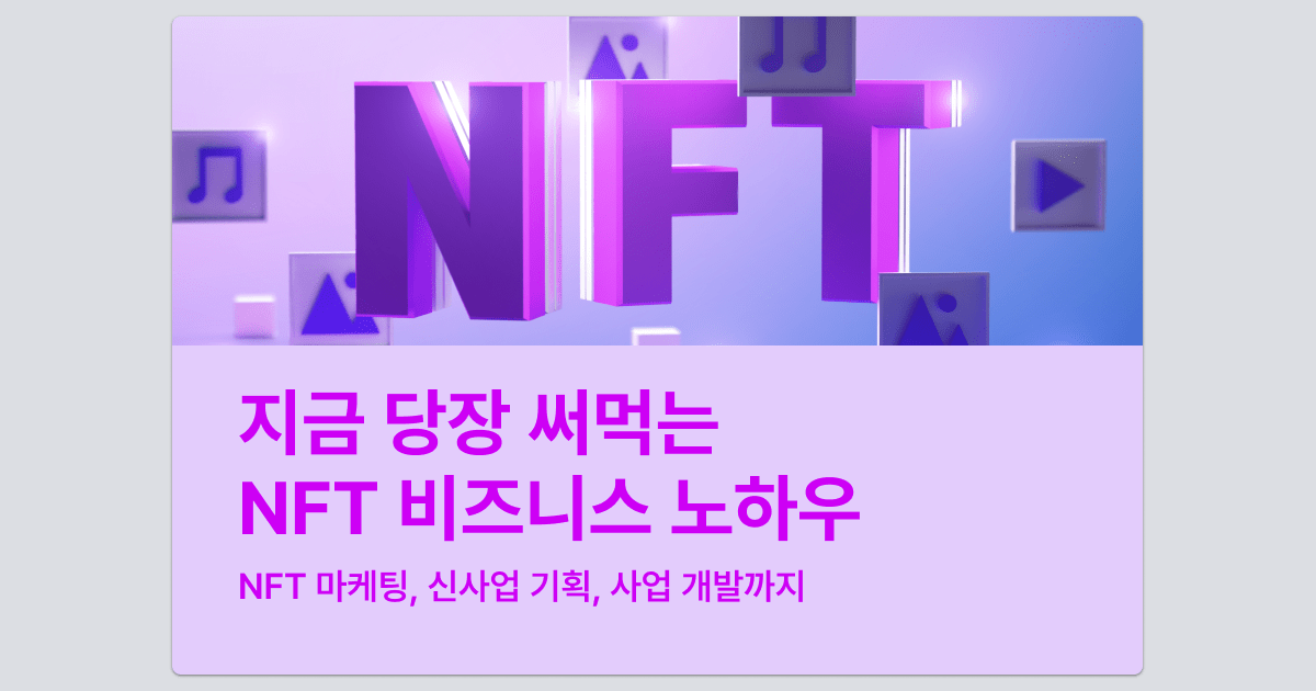 지금 당장 써먹는 NFT 비즈니스 노하우 : NFT 마케팅, 신사업 기획, 사업 개발까지